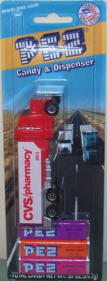 2011 CVS Hauler Red Truck Rig Promotional Pez - $6.00