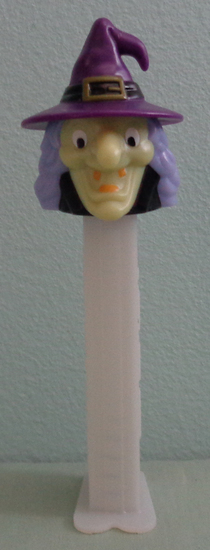 2011 Halloween Witch F Pez with Purple Hat GITD Stem Loose - $3.00 ...