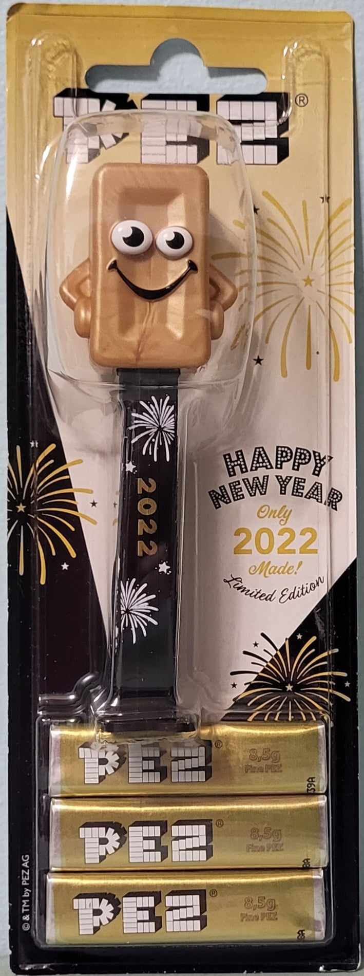 European 2022 Happy New Year Gold Pez Candy Mascot Ltd. Ed - $60.00 ...
