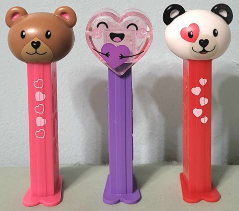 Valentine's Day 2025 Set of 3 Pez with Crystal Hugging Heart and ...