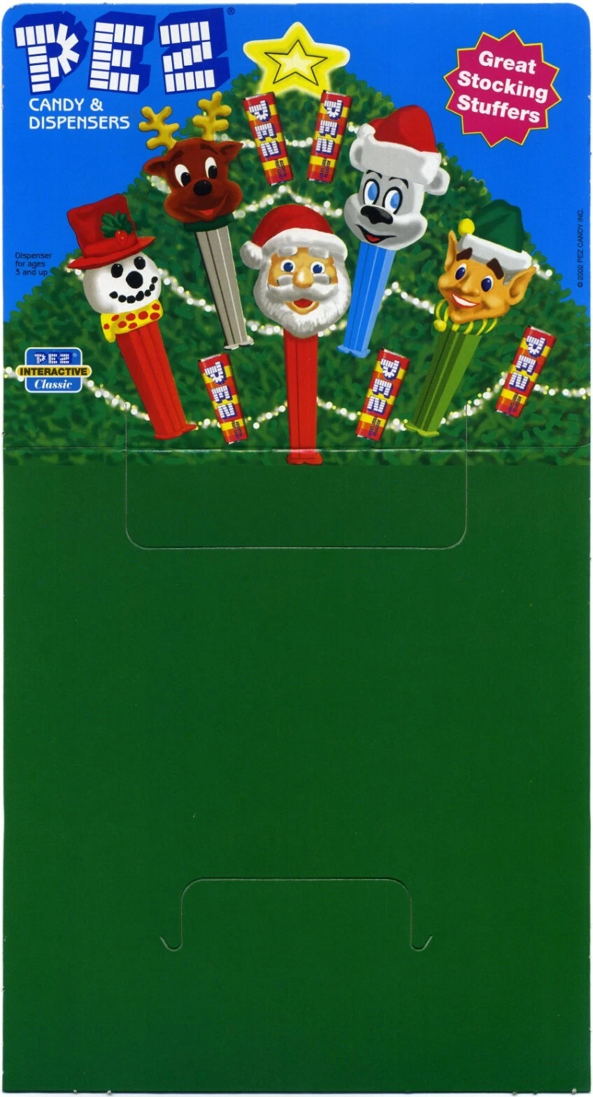 Christmas Tree with Elf Pez 24ct Counter Display Header Card - $8.00 ...