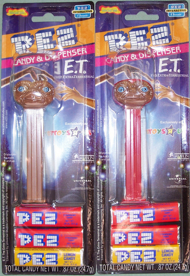 2 ET Pez Red and Brown Mint on ToysRUS Cards - $24.00