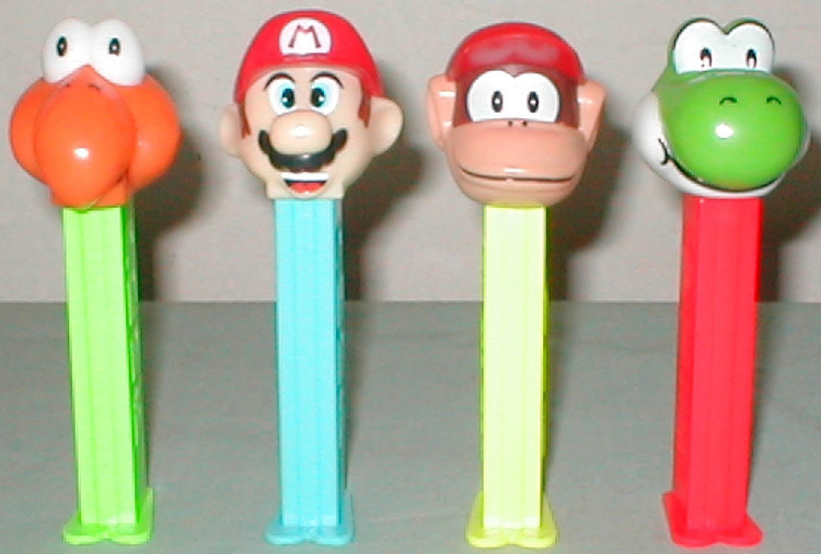 Original Nintendo Mario Bros. Pez Set of 4 Loose - $40.00