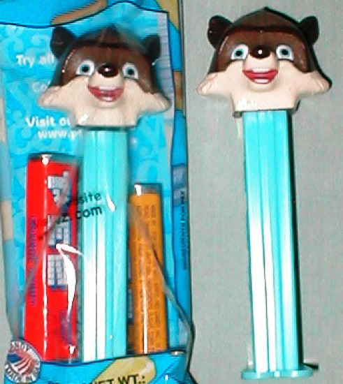 RJ the Racoon from Over the Hedge Pez MIB - $3.00