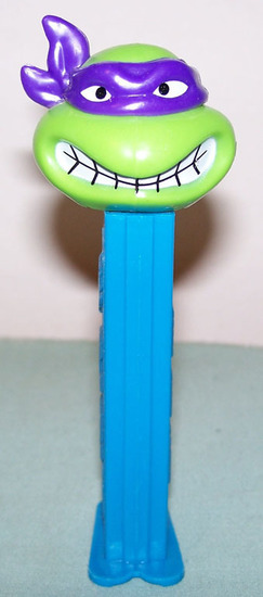 TMNT Angry Donatello Purple mask on Blue Stem Pez - $5.00