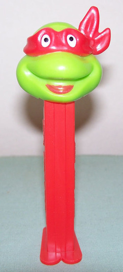 TMNT Happy Raphael Red mask on Red Stem Pez - $5.00