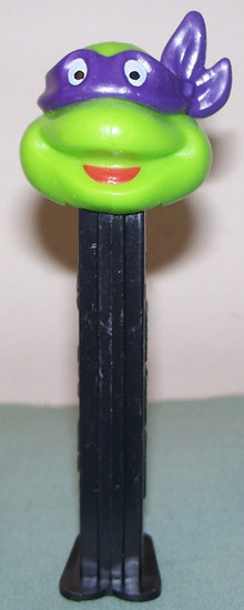 TMNT Happy Donatello Purple mask on Black Stem Pez - $5.00