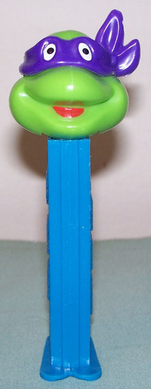 TMNT Happy Donatello Purple mask on Blue Stem Pez - $5.00