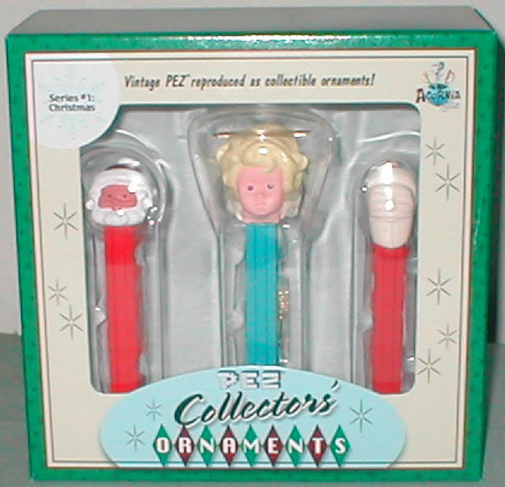 Vintage Santa A, Santa B and Angel PEZ Ornaments! MIB - $35.00