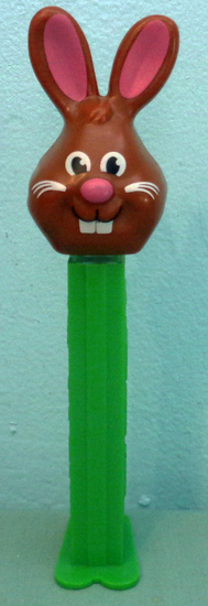 Bucktooth Chocolate Bunny Pez on Green Stem MIB - $3.00