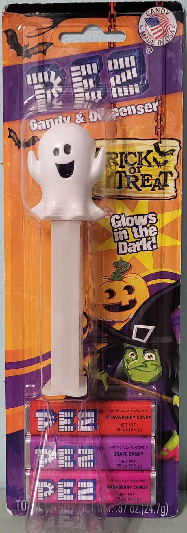 2013 Exclusive Friendly Ghost Pez All Black Eyes GITD Stem MOC - $15.00 ...