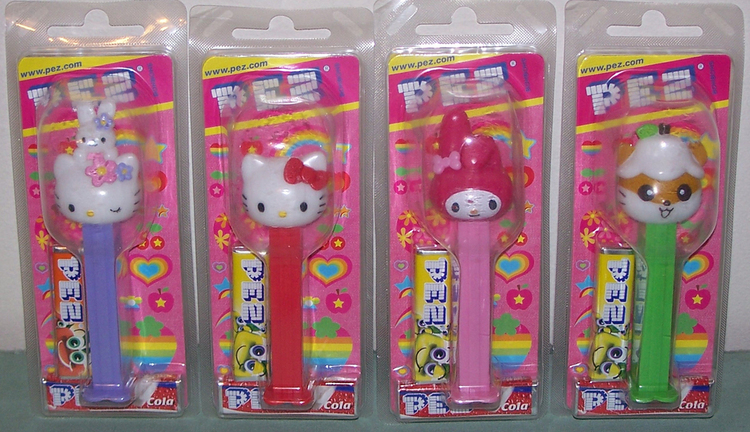 Original Hello Kitty set with Kuririn Hamster Pez Mint on Japanese ...