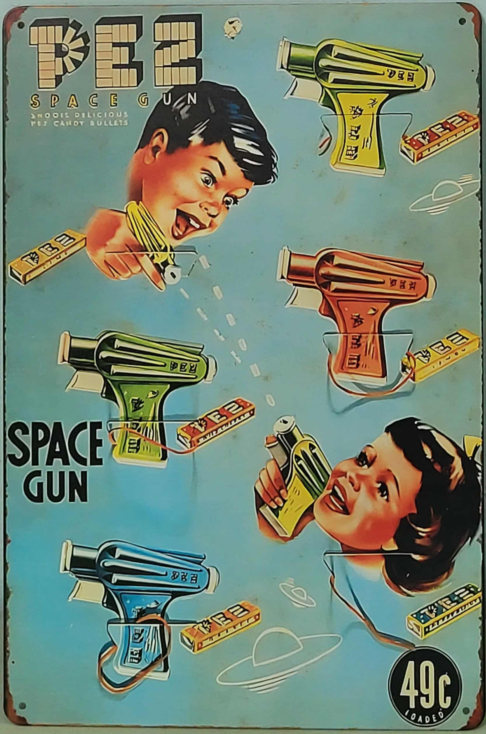 Pez Space Gun Metal Advertising Sign 8 x 12 - $12.00 : Pez Collectors ...
