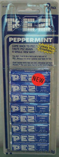 Old Peppermint Pez Candy 8 roll Refill Card - $8.00 : Pez Collectors ...