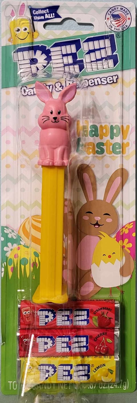 2025 Pink Sitting Easter Bunny Pez on Yellow Stem Mint on Card - $5.00 ...