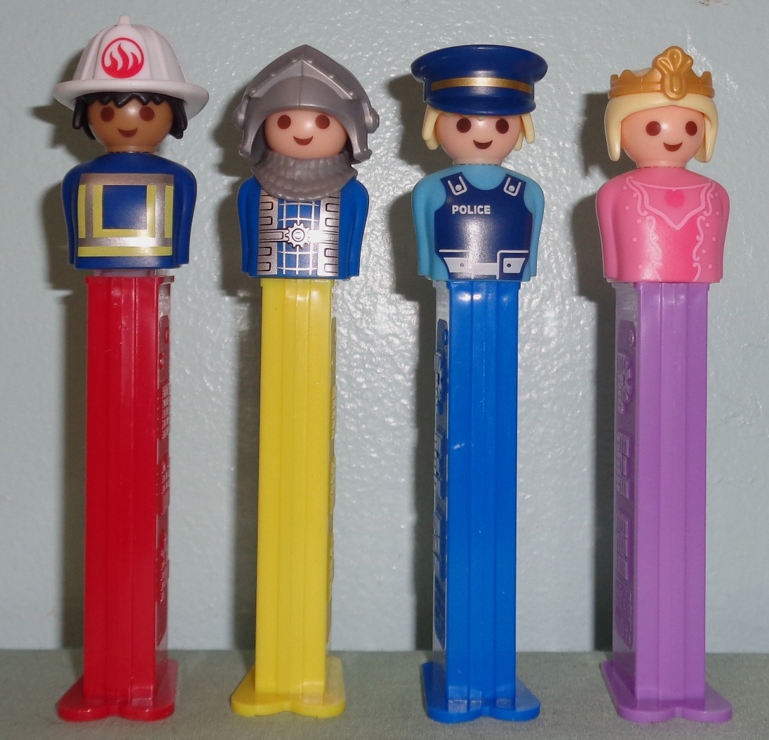European Playmobil Fireman, Knight, Police Officer, Princess Pez - $24. ...