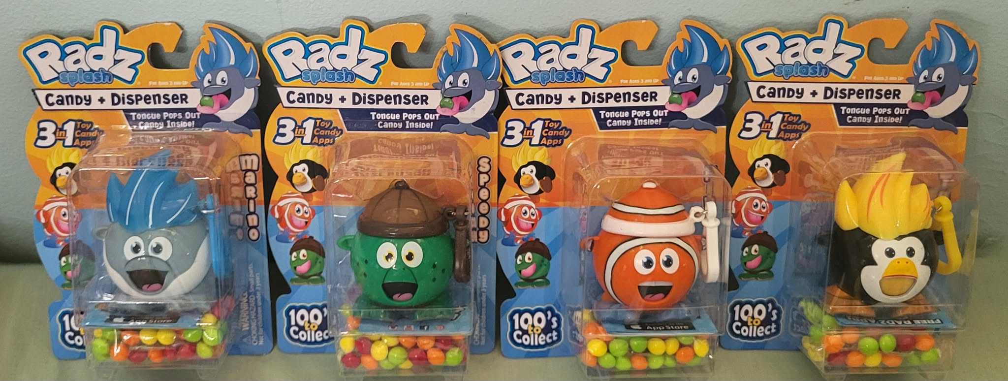Radz Splash Set of 4 Marino, Speedy, Finn, and Tux MOC - $20.00 : Pez ...