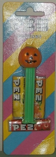 Pumpkin B Pez Small Head Retired Mint on European Striped Card - $7.00 ...