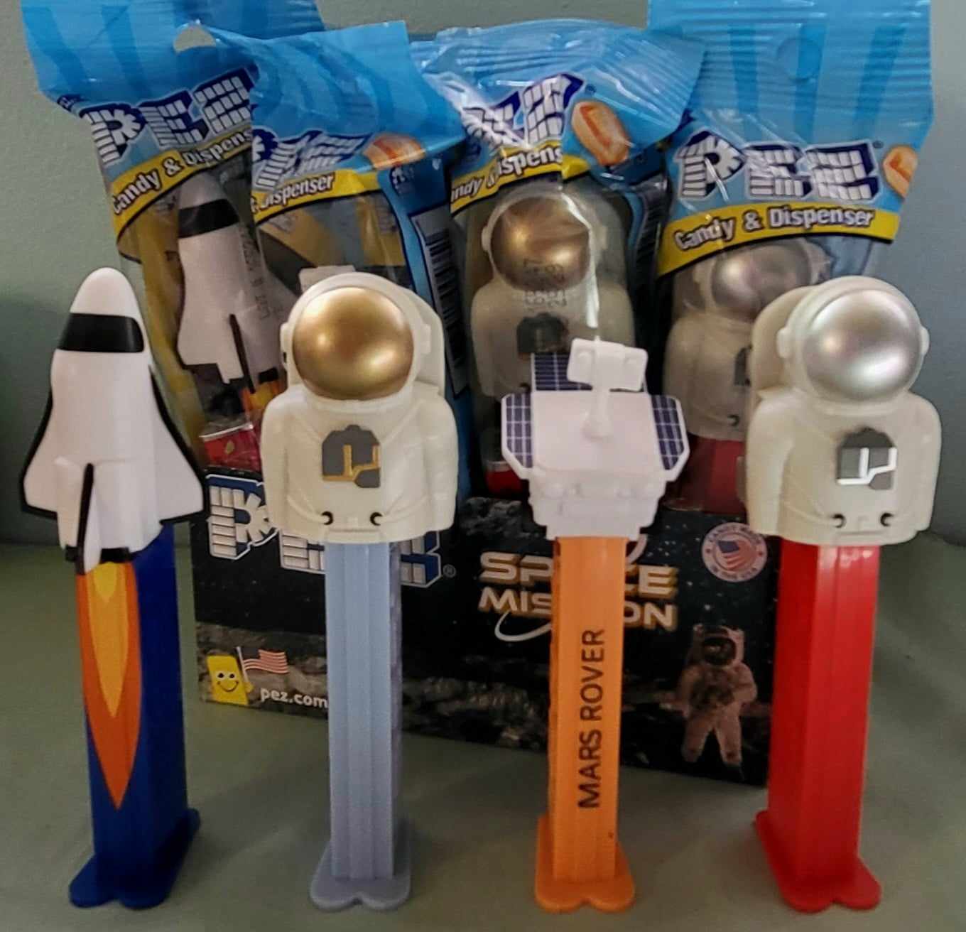 Space Mission Pez Set of 4 - Astronauts, Mars Rover and Shuttle MIB ...