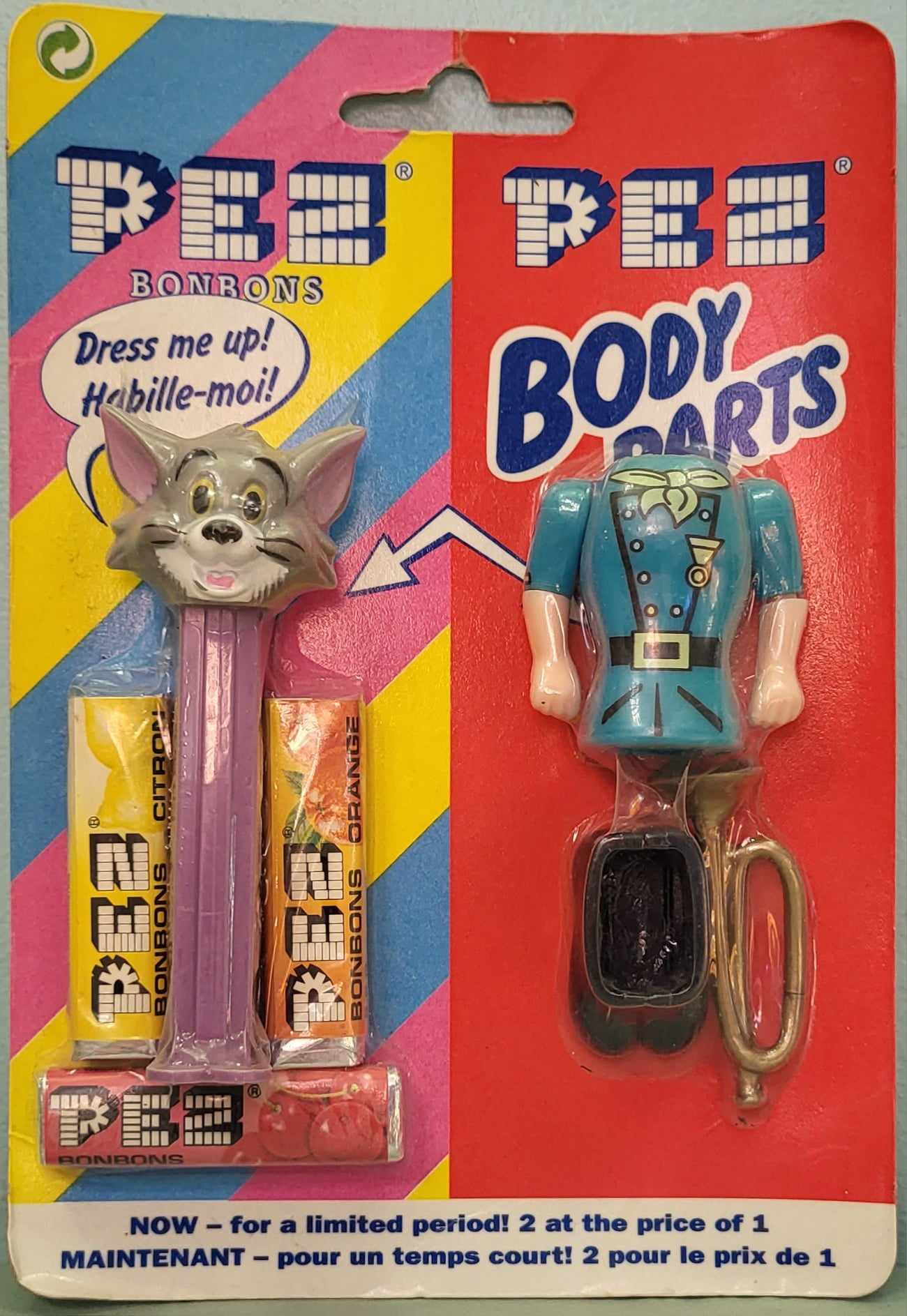 Double Card Styled Hair Tom Purple Pez Cavalry Body Parts MOEC - $12.00 ...