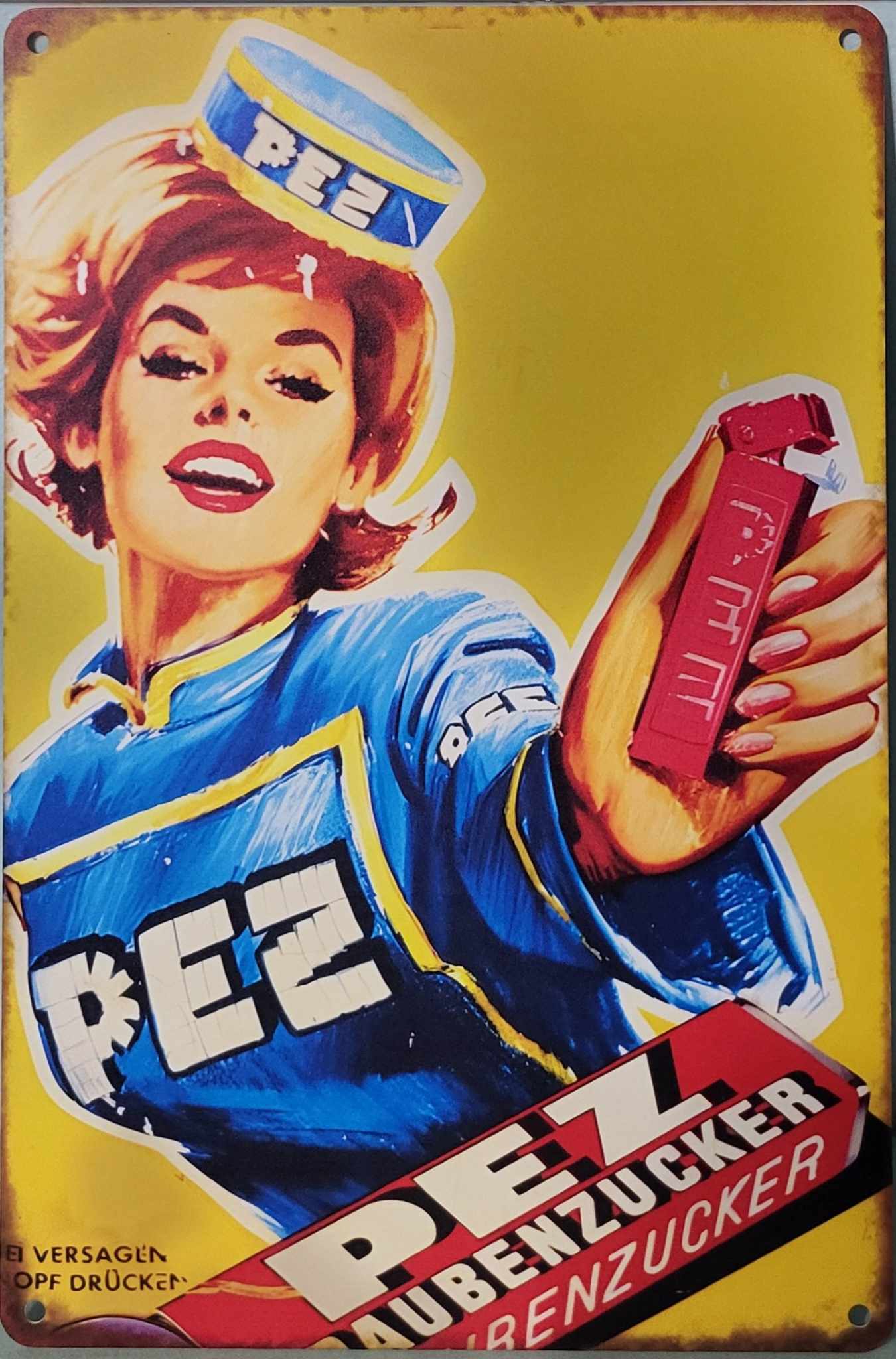 Metal Traubenzucker PEZ Girl Advertising Sign 8 x 12 - $12.00 : Pez ...