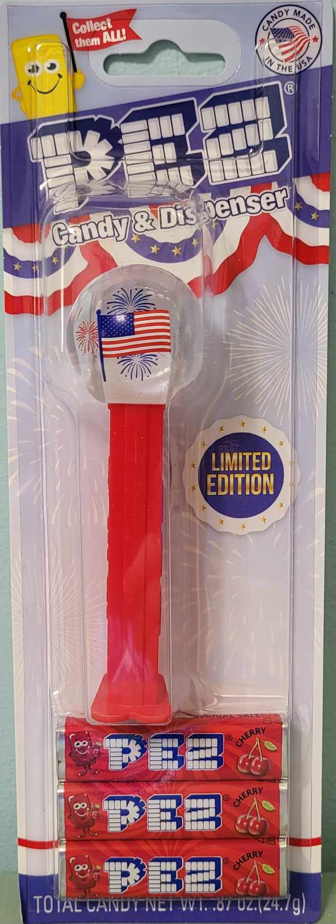 USA Flag Exclusive Limited Edition Red Stem Pez MOC - $20.00 : Pez ...